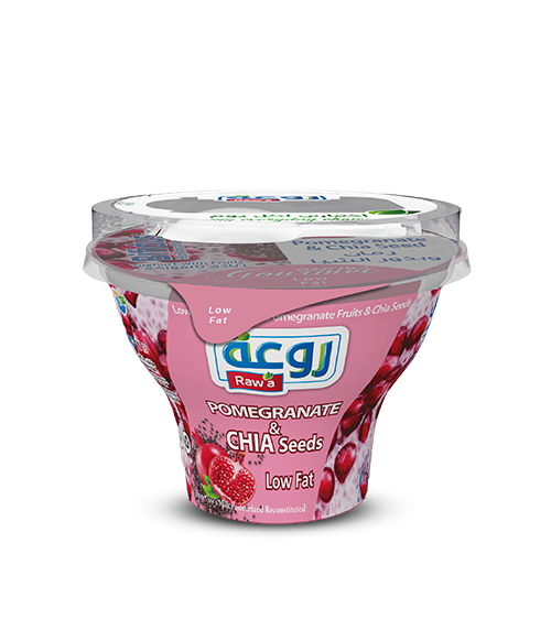 RAWA fruits yoghurt pomegranate and chia seeds 150 g - Raw'a
